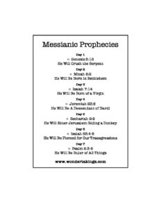 Messianic-Prophecies-Scripture-Printable | Wondertakings