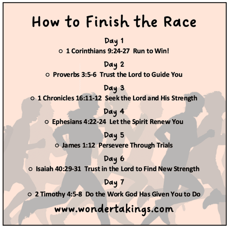 How to Finish the Race | Wondertakings